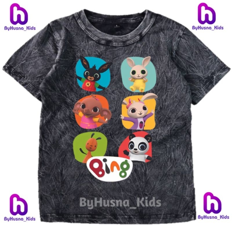 Jual BAJU KAOS WASHED ANAK BING KELINCI HITAM LUCU BUNNY ANAK UNISEX ...