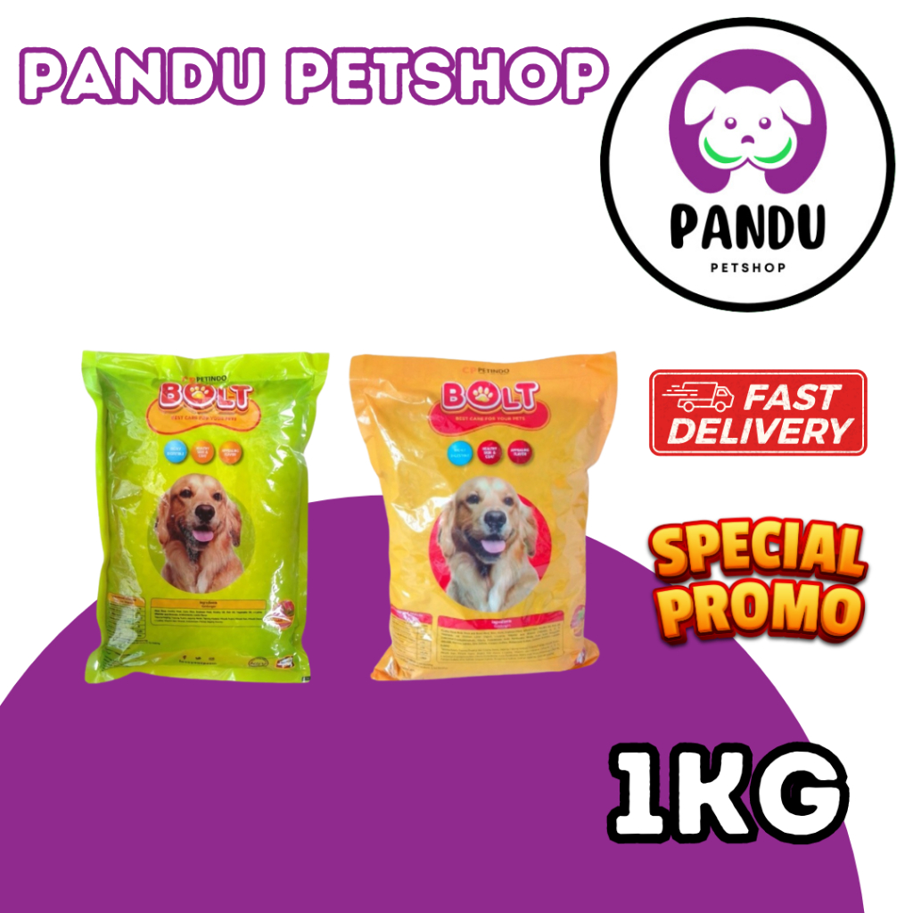 Jual BOLT DOG BEEF 1KG makanan anjing bolt | Shopee Indonesia
