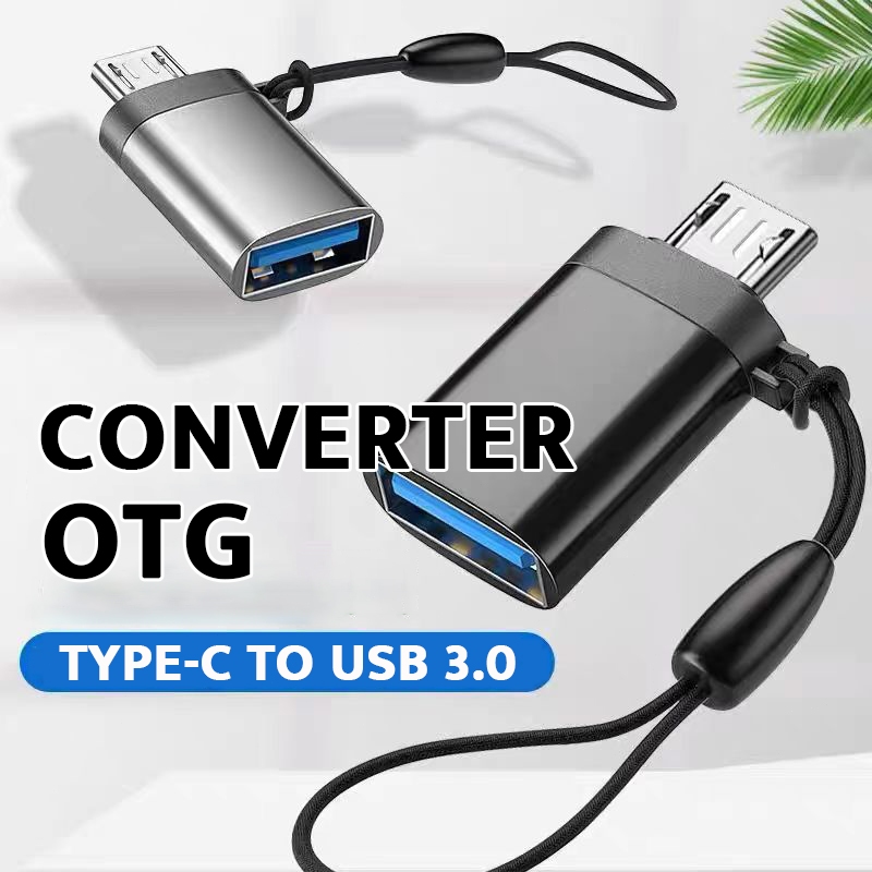 Jual OTG Converter Adaptor Konektor USB OTG Male to Type-C Female ...