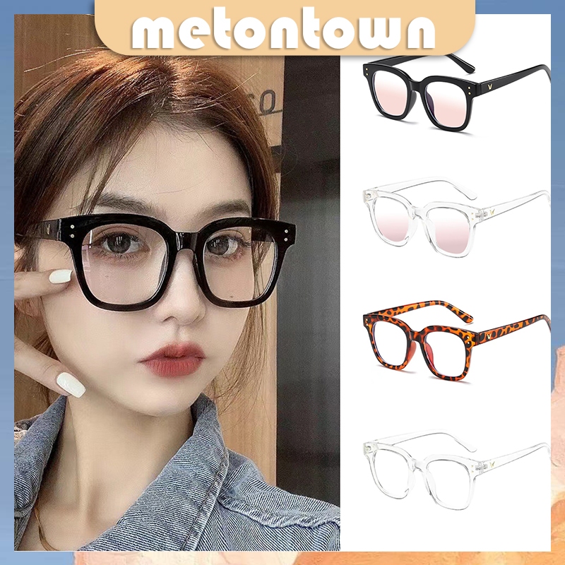 Jual Metontown - Kacamata Kotak Unisex Kaca Mata Lensa Bening Anti Uv ...