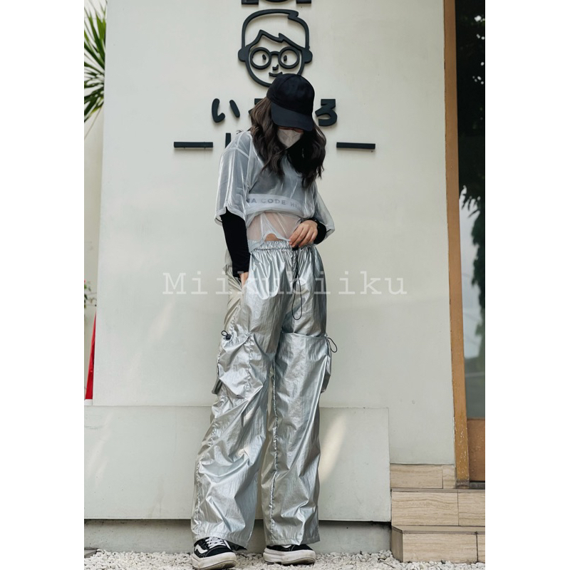 Jual MIIKUBIIKU LIMITED EDITION celana cargo THRUSER HOLOGRAM metalik ...