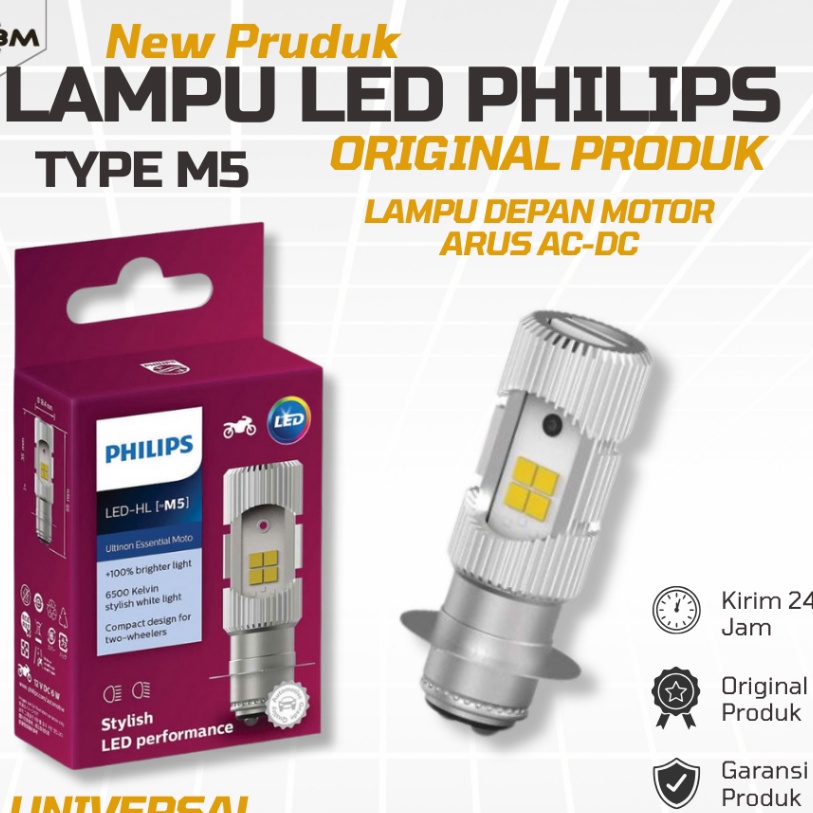 Jual KODE M9J3 LAMPU DEPAN MOTOR LED PHILIPSLAMPU LED 2SISI H6 ARUS DC M5 BST BOHLAM LAMPU DEPAN ...