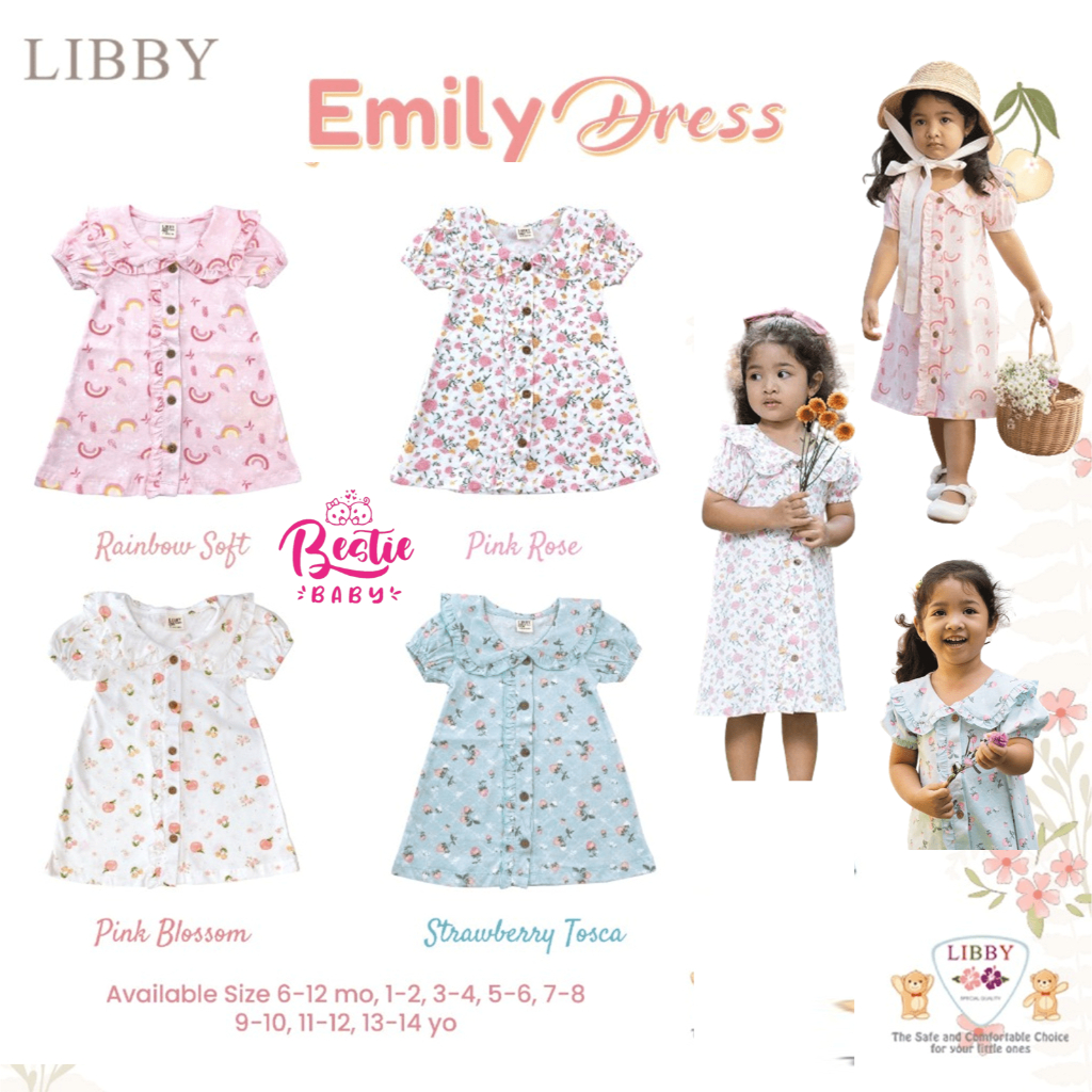 Jual LIBBY Emily Dress Anak Perempuan 6 Bulan - 8 Tahun (1 Pcs ...
