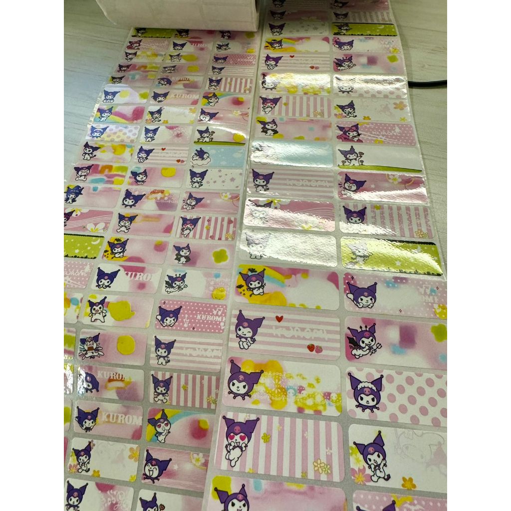 Jual Label Nama Stiker Waterproof Sticker anti air Kuromi Sanrio Name ...
