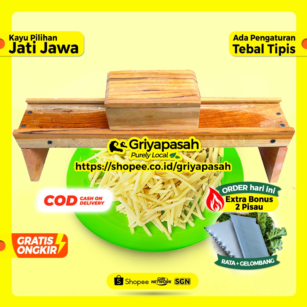 Jual ( UKURAN JUMBO ) PENGIRIS PEMOTONG STIK KENTANG Serbaguna TALAS ...
