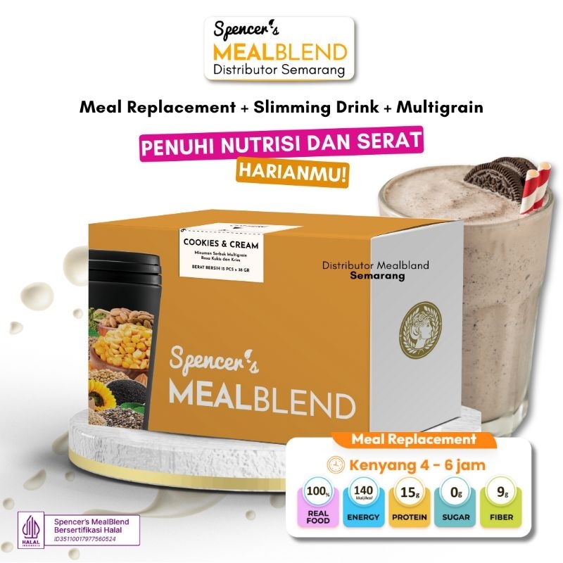 Jual Spencer's MealBlend Cookies & Cream Box @ 15 Sachet Meal ...