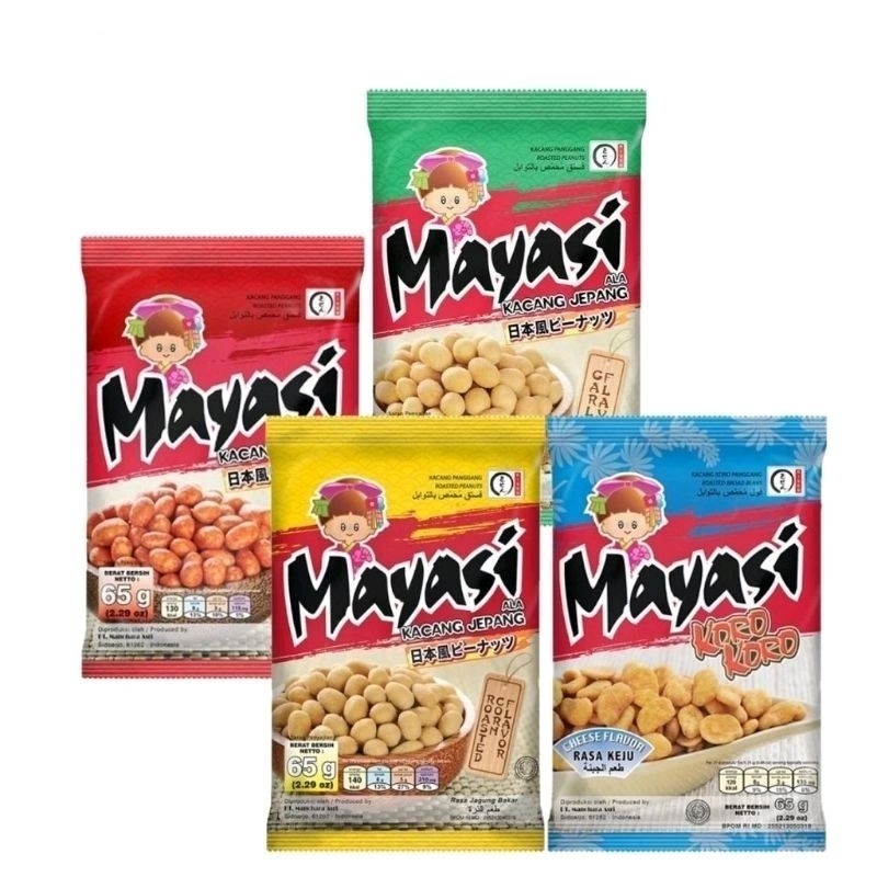 Jual Mayasi kacang Jepang rasa bawang / jagung /spicy /koro keju/ koro ...