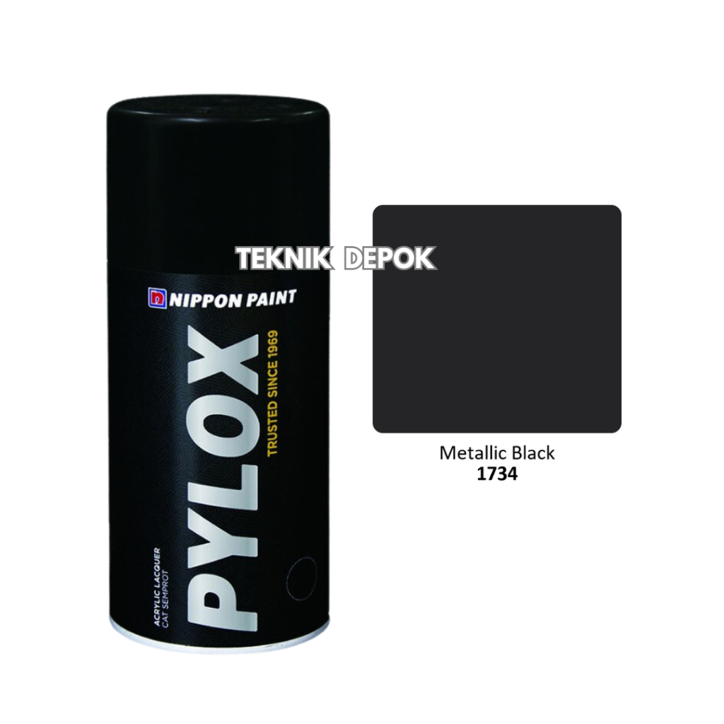 Jual Pylox Metalik 1734 Metallic Black Cat Semprot Spray Paint Pilok ...