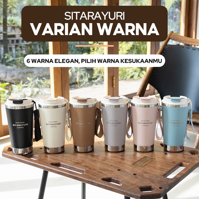 Jual TUMBLER STAINLES SITARAYURI THERMOS CUP COFFE TAHAN PANAS DAN ...