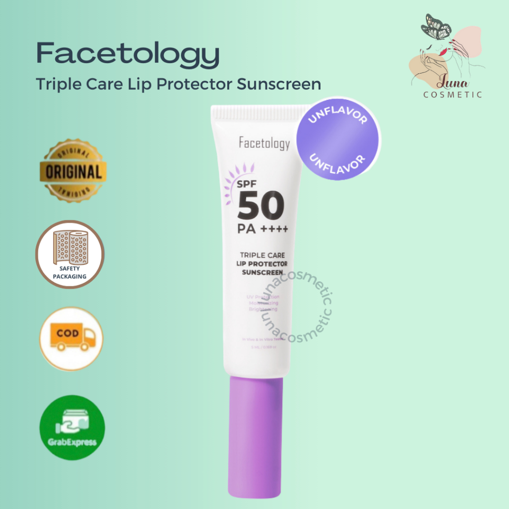 Jual Facetology Triple Care Lip Protector Sunscreen | Shopee Indonesia