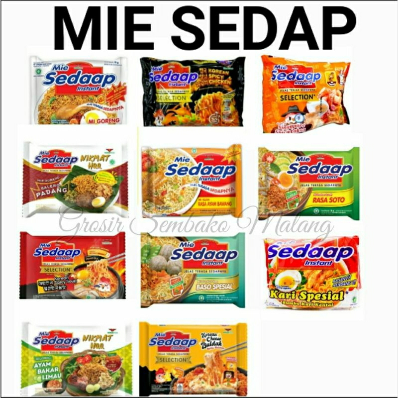 Jual MIE SEDAP GORENG / SEDAP KUAH / SEDAP KARI MIE SEDAAP INSTAN SG ...