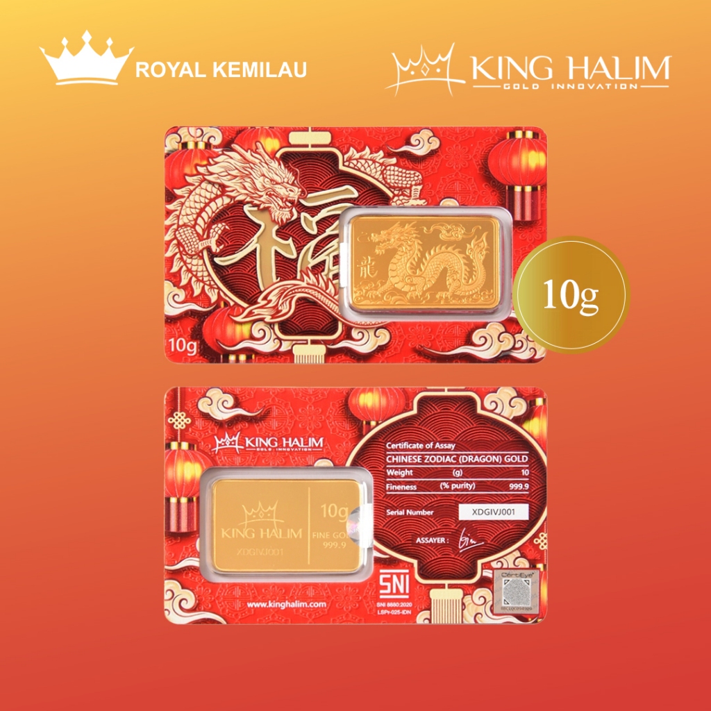 Jual King Halim Dragon Gold 10 Gram | Shopee Indonesia
