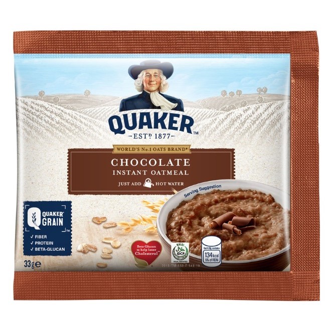 Jual Quaker Oatmeal Chocolate Sachet 33 Gram | Shopee Indonesia