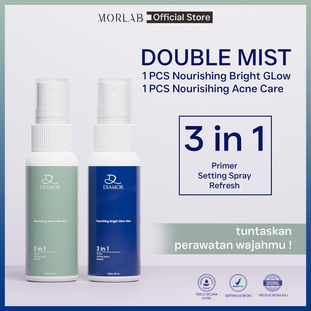 Jual MORLAB - Diamor Double Mist - 1 Pcs Nourishing Acne Care Mist + 1 ...