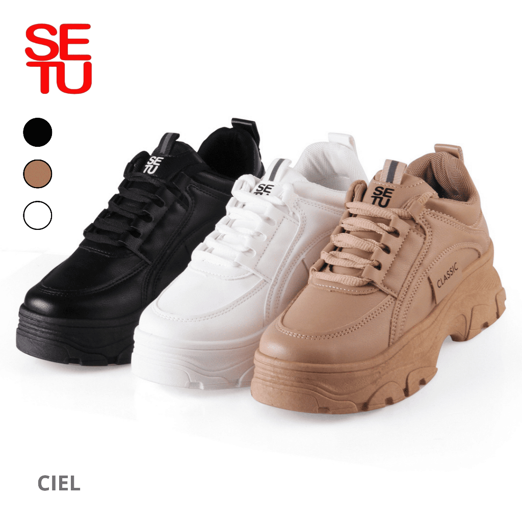Jual SETU Ciel Free Kotak Sepatu Olahraga Wanita Sneakers Simple Polos ...