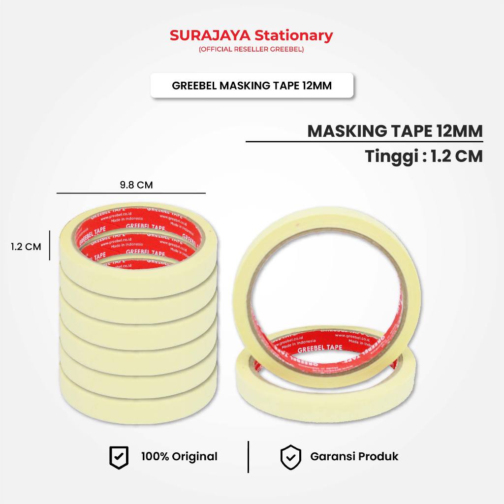 Jual Lakban Kertas Masking Tape GREEBEL / Isolasi Kertas Lem Kertas ...