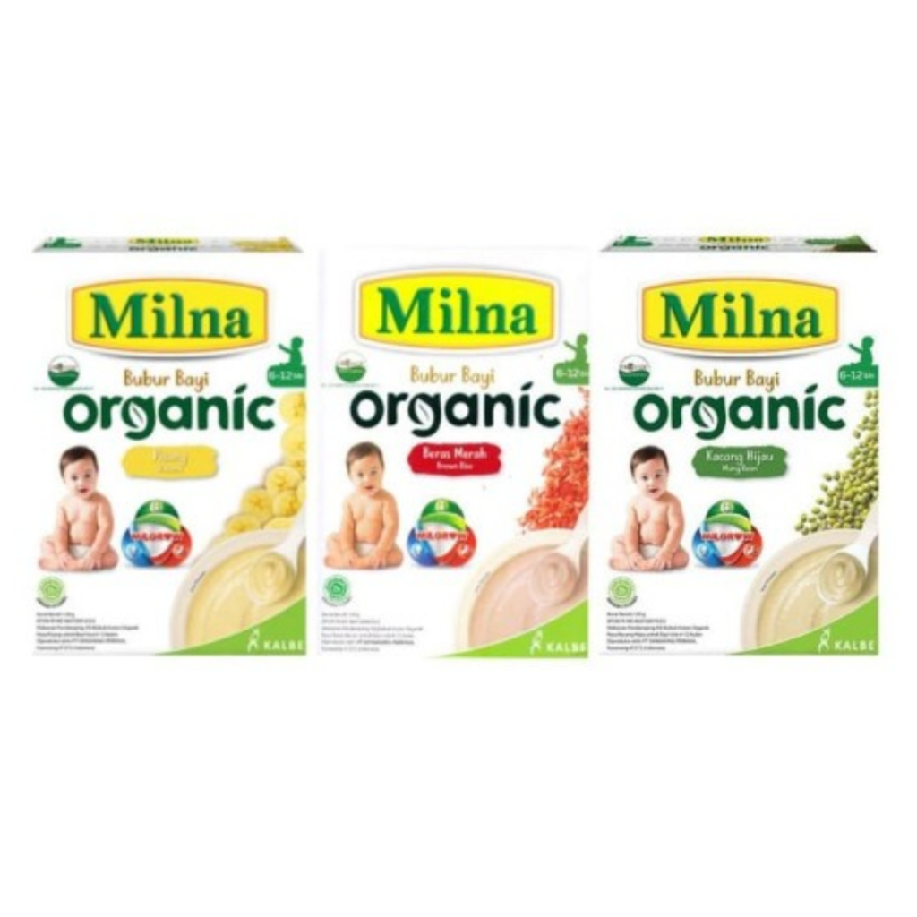 Jual Milna Bubur Organik 6-12 Bulan All Variant 100gr Less Sugar & Salt ...