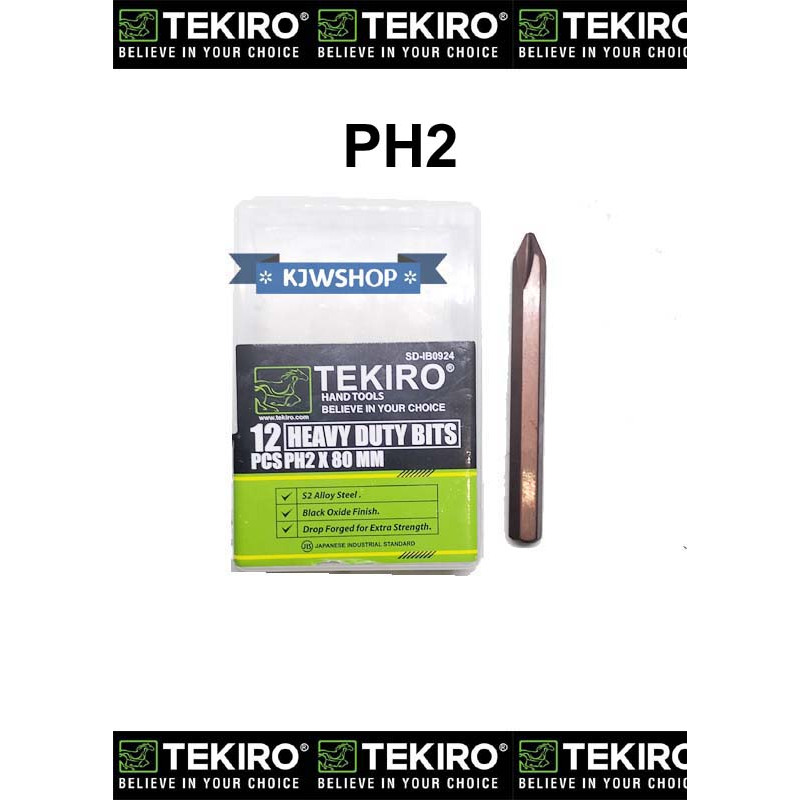 Jual Mata Obeng Ketok Plus TEKIRO PH 2 x 80mm Mata Obeng Ketok + PH2 x ...