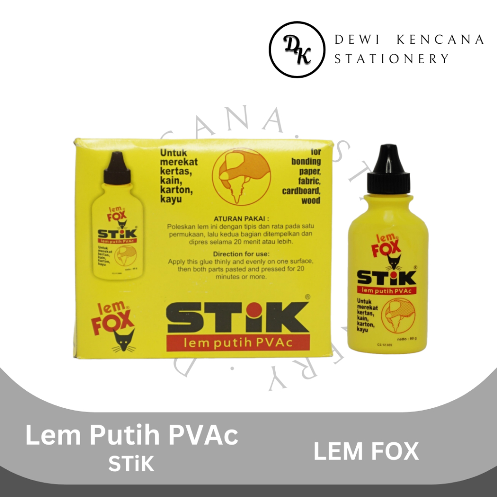 Jual Lem Putih PVAc FOX Stik 60 gram | Shopee Indonesia