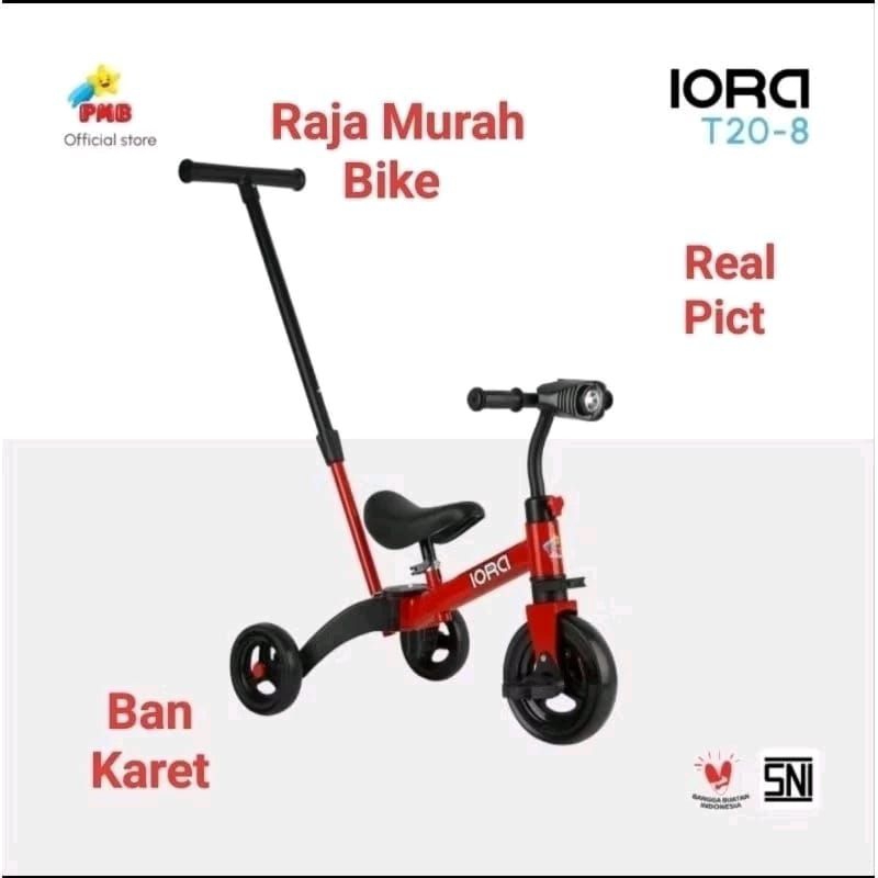 Jual Sepeda Balance Bike PMB Iora T20-8 Sepeda Roda Tiga Pmb Iora Musik Lampu Dorongan | Shopee ...