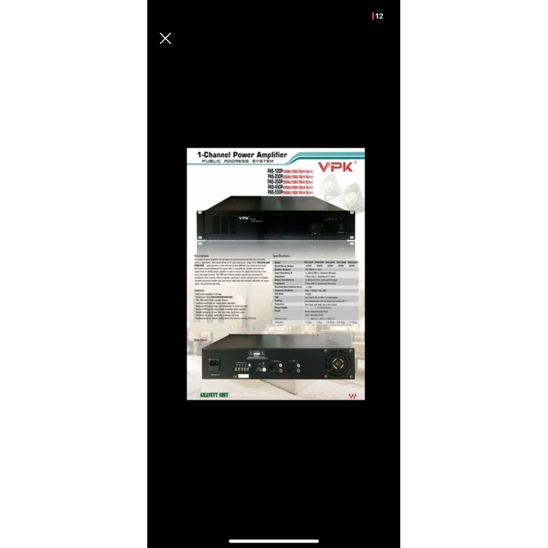 Jual power amplifier vpk pas 450p original vpk pas 450 p | Shopee Indonesia