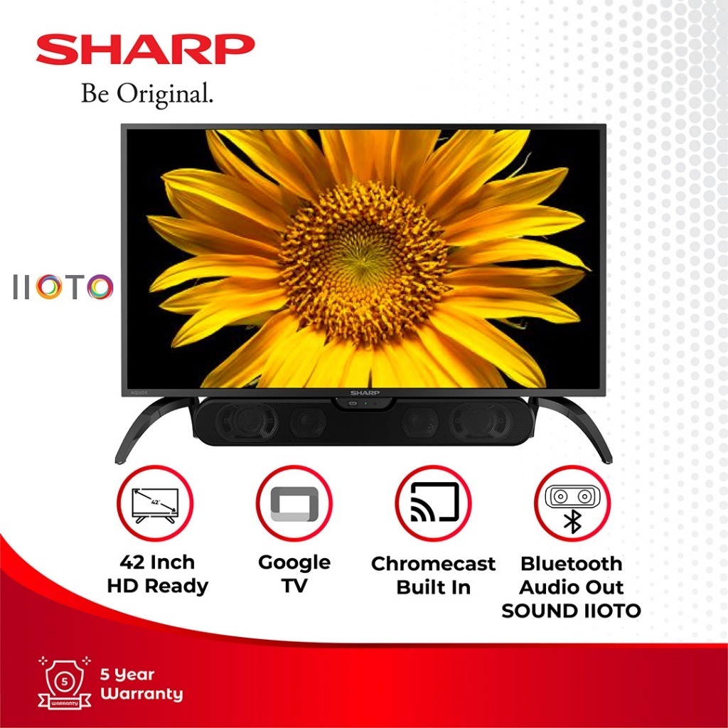 Jual Sharp LED TV 2K Google IIOTO TV 2T-C42EG1I-SB Black 42 inch Palu | Shopee Indonesia
