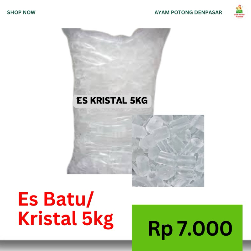 Jual ES BATU/KRISTAL/CUBE ICE 5KG | Shopee Indonesia