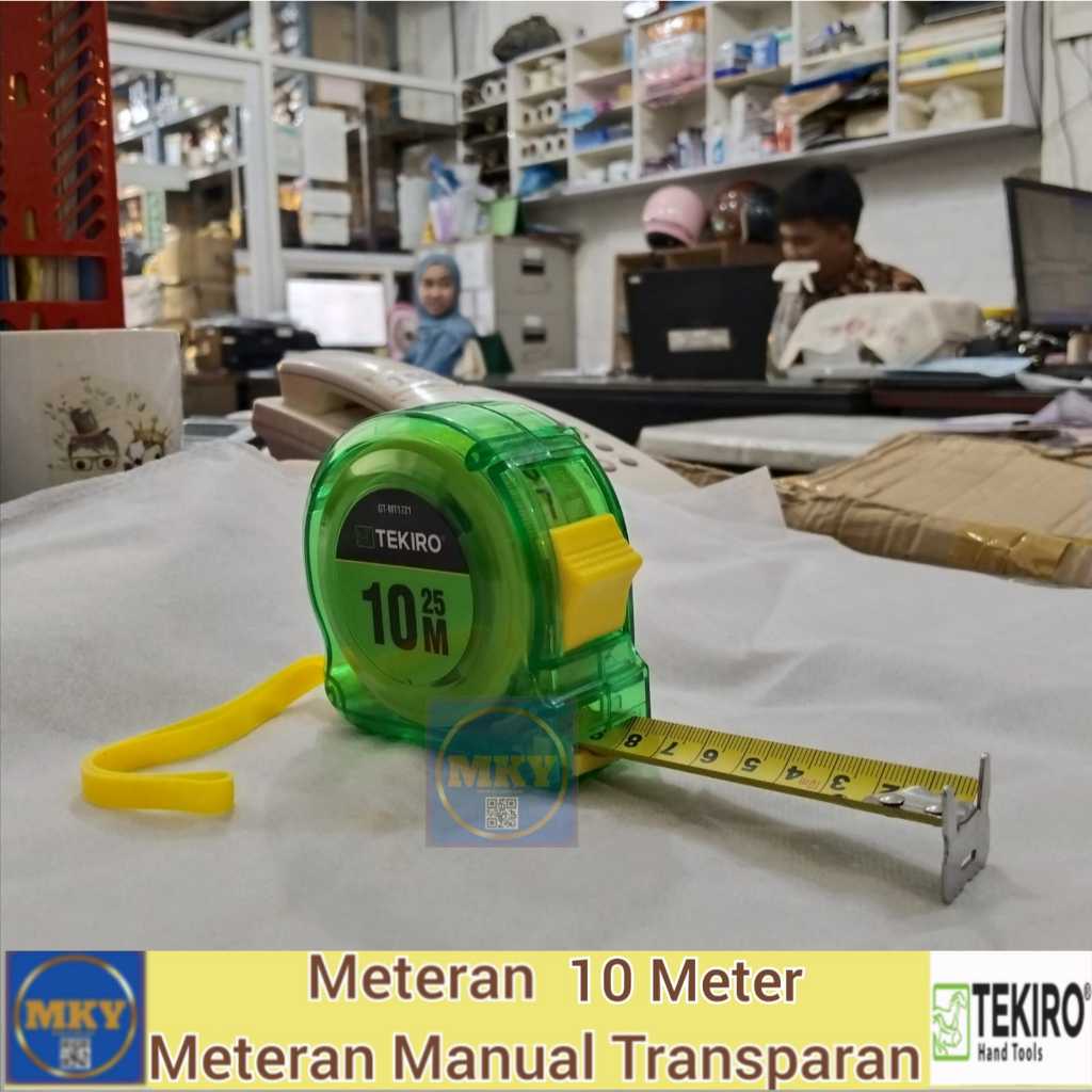 Jual Tekiro Meteran 10m transparan measuring tape 10m transparan Tekiro ...