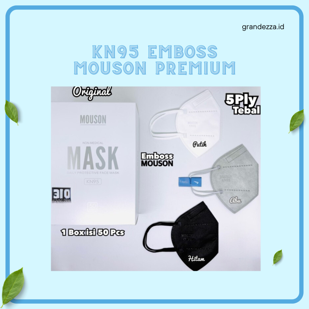 Jual KN95 Emboss Mouson Premium Mask Top Protection | Shopee Indonesia