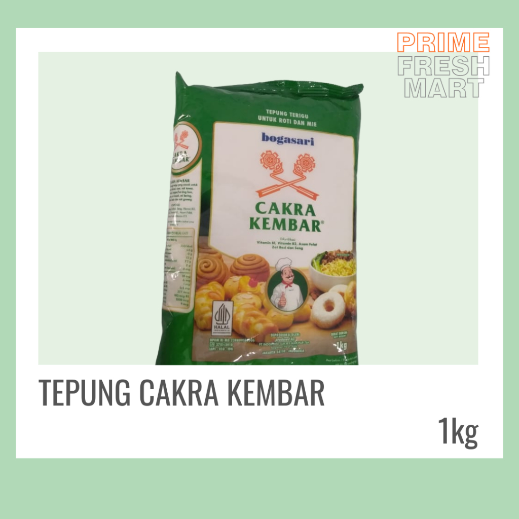 Jual Tepung Terigu Cakra Kembar Kemasan 1kg | Shopee Indonesia