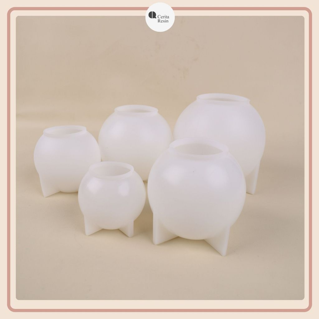 Jual CERITA RESIN - Molding Cetakan Resin Silikon Spherical Bulat Lampu ...