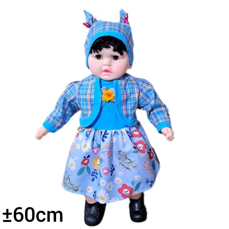 Jual Boneka Susan 904 rompi tartan bunga biru | Shopee Indonesia