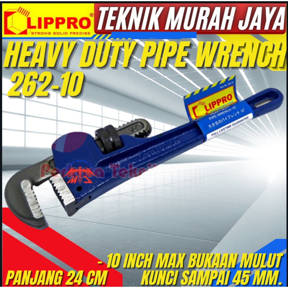 Jual LIPPRO 262-10 Kunci Pas Pipa Ledeng Air 10 Inch Heavy Duty Pipe ...