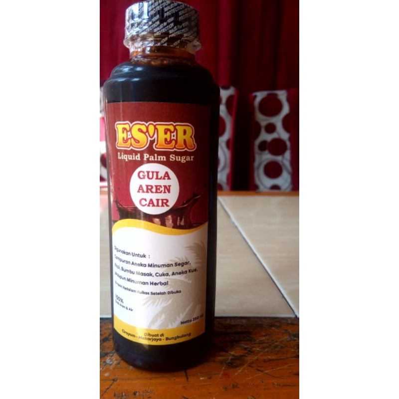 Jual Gula Aren Cair / Liquid Palm Sugar Es'er Organik 250ml | Shopee ...