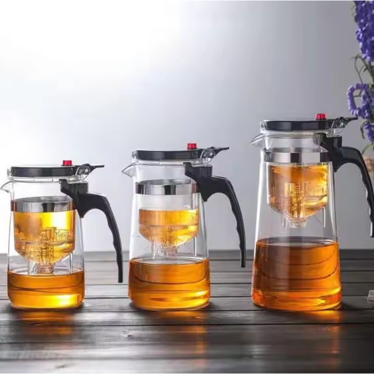 Jual Teko Kaca Teh Kopi Rempah dengan Saringan Tea Pot Pitcher 350ml ...