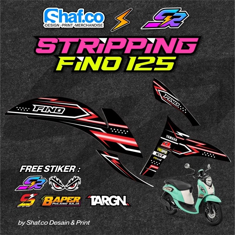 Jual STICKER STRIPPING MOTOR FINO 125 KEREN VIRAL | Shopee Indonesia
