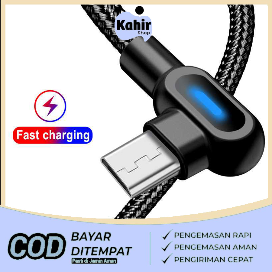Jual Kabel Data Multifungsi Fast Charging L Shape Braided 2A 2Meter ...