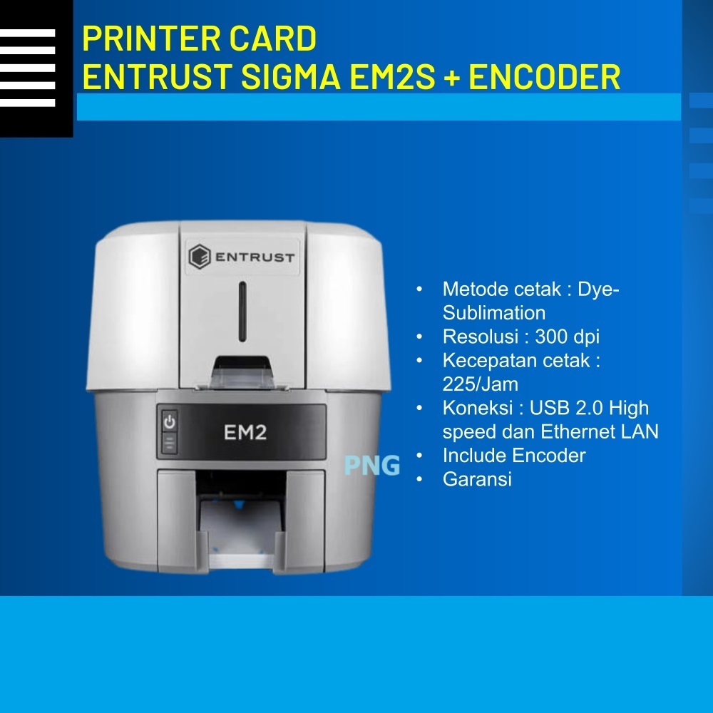 Jual Printer Card Entrust Sigma EM2S + Encoder (Standar Smart Card BLUE ...
