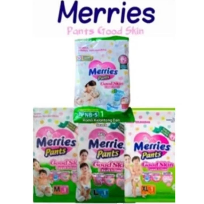 Jual Popok Bayi Merries Meris Pants ND - S M L XL 1 Renceng isi 6 ...