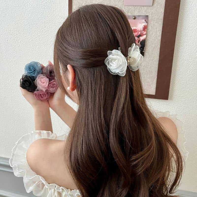 Jual Caliloops Jepit Rambut Kecil Motif Bunga Tille Wanita Korean Style ...