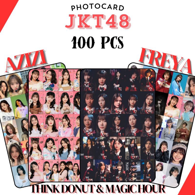 Jual [100pcs] PHOTOCARD JKT48 MIX - (THINK DONUT & MAGIC HOUR 2 SISI) + (ZEE + FREYA 1 SISI ...