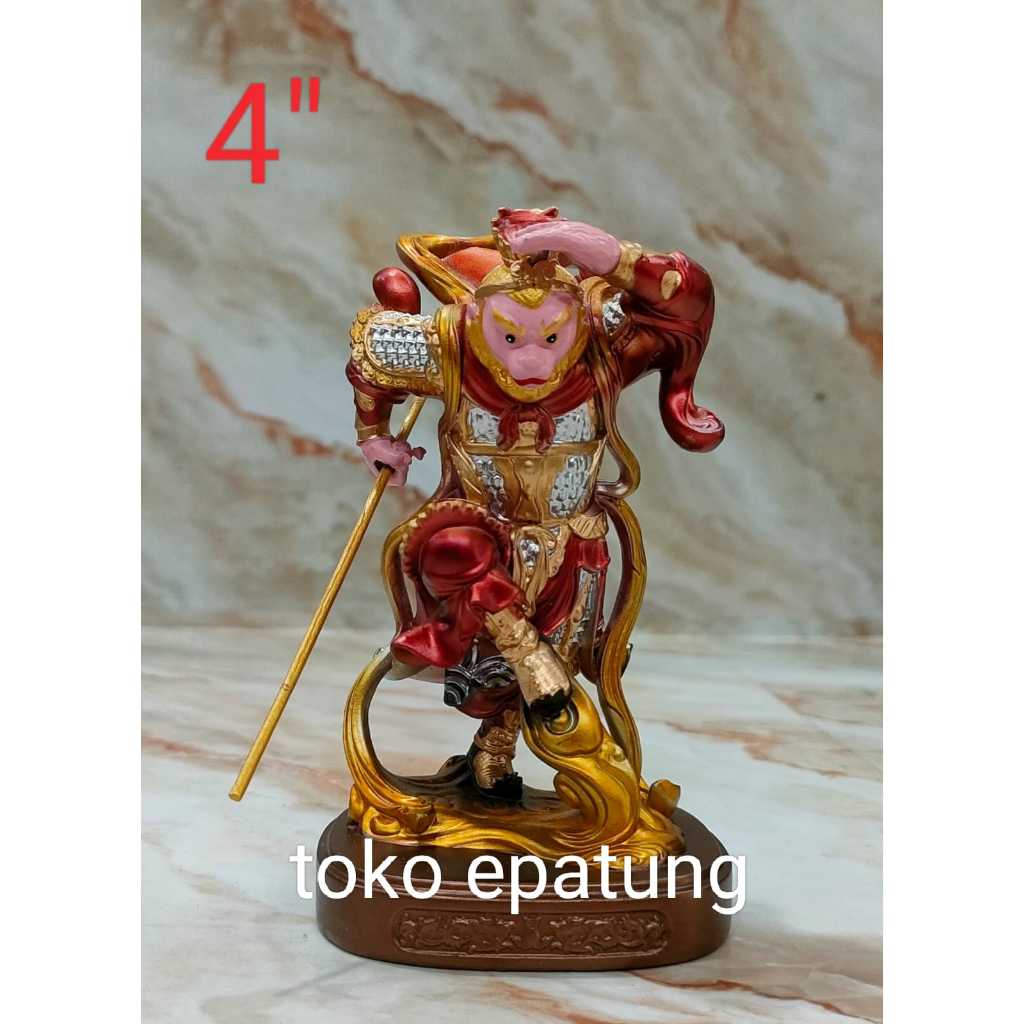 Jual patung dewa kera sakti / sun go kong - berdiri - fiber - 4 inch ...