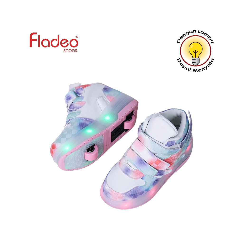 Jual Fladeo F24/KGSS74-1BG/Sepatu Sneakers Lampu & Roda Anak [ Kids ...