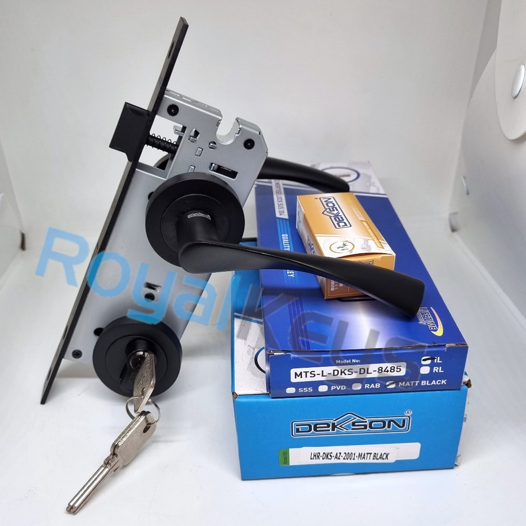 Jual Paket Set Handle Dekson Dekkson LHR 2001 AZ Black Hitam Pintu Kayu ...