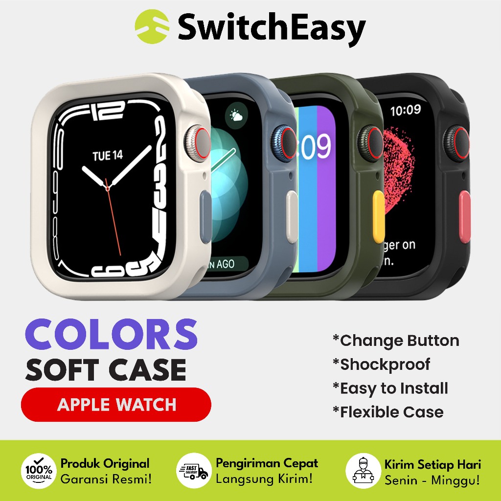 Jual Case Apple Watch 9 8 7 6 5 4 SE 41mm 40mm 45mm 44mm SwitchEasy ...