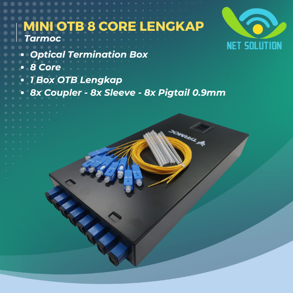 Jual Tarmoc Fiber Optic mini OTB 8 Core SC|Roset FO Besi 8C Lengkap ...