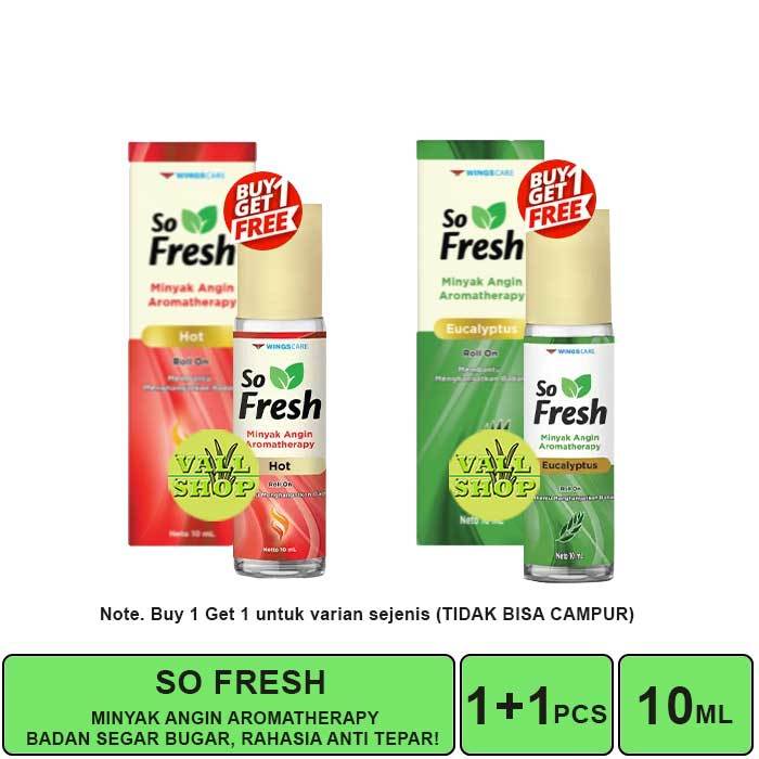 Jual PAKET BELI 1 GRATIS 1 SO FRESH AROMATHERAPY HOT 10ML | Shopee Indonesia