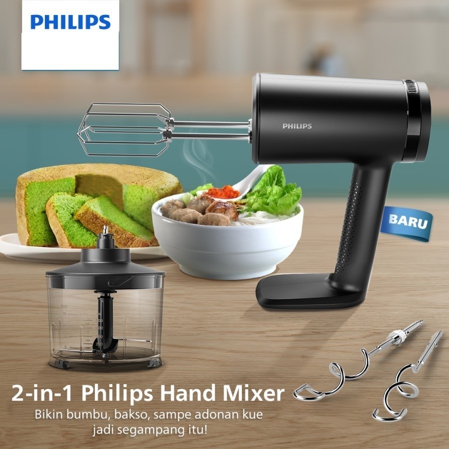 Jual Philips Hand Mixer Chopper HR3781/30 5000 Series 2in1 Mix and Chop ...