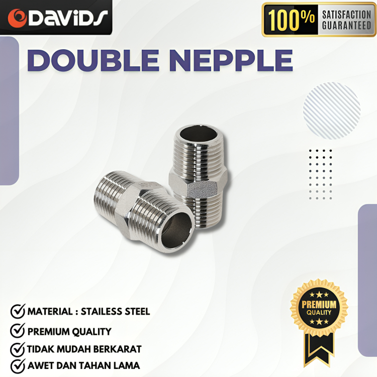 Jual Double Nepel Stainless 1/2 Inch | Shopee Indonesia