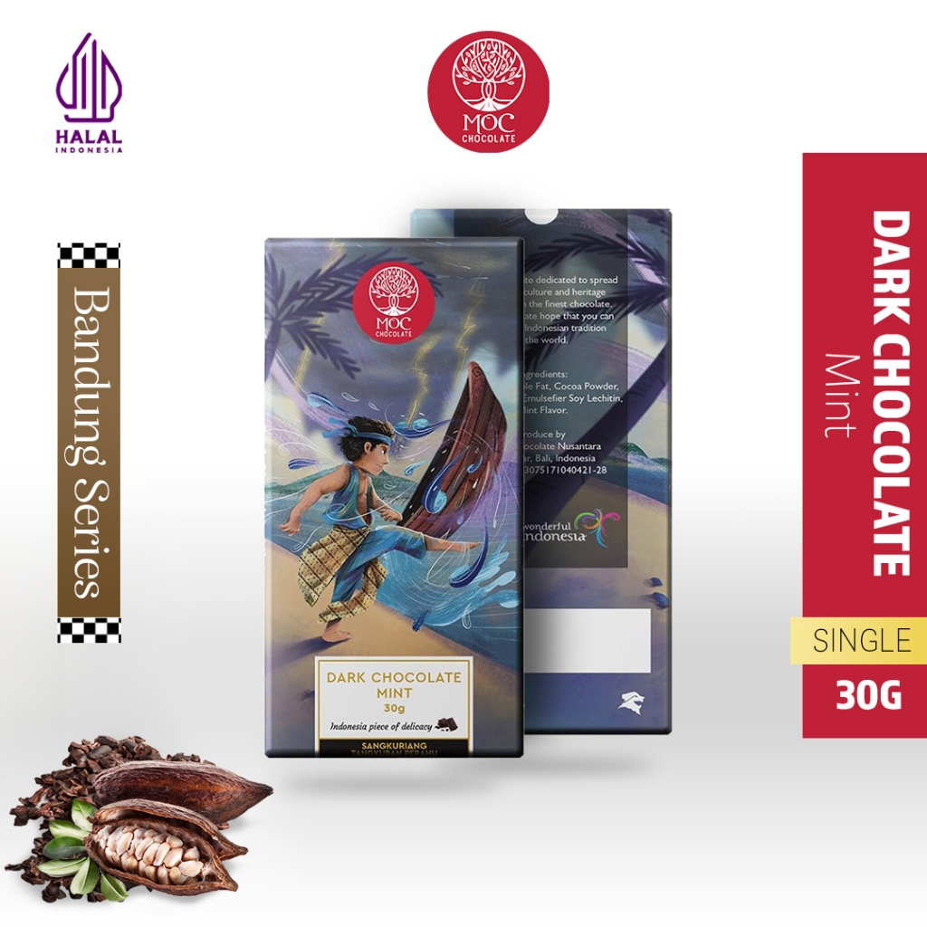 Jual MOC Chocolate - Bandung Series Dark Chocolate Mint 30 Gram - Halal ...